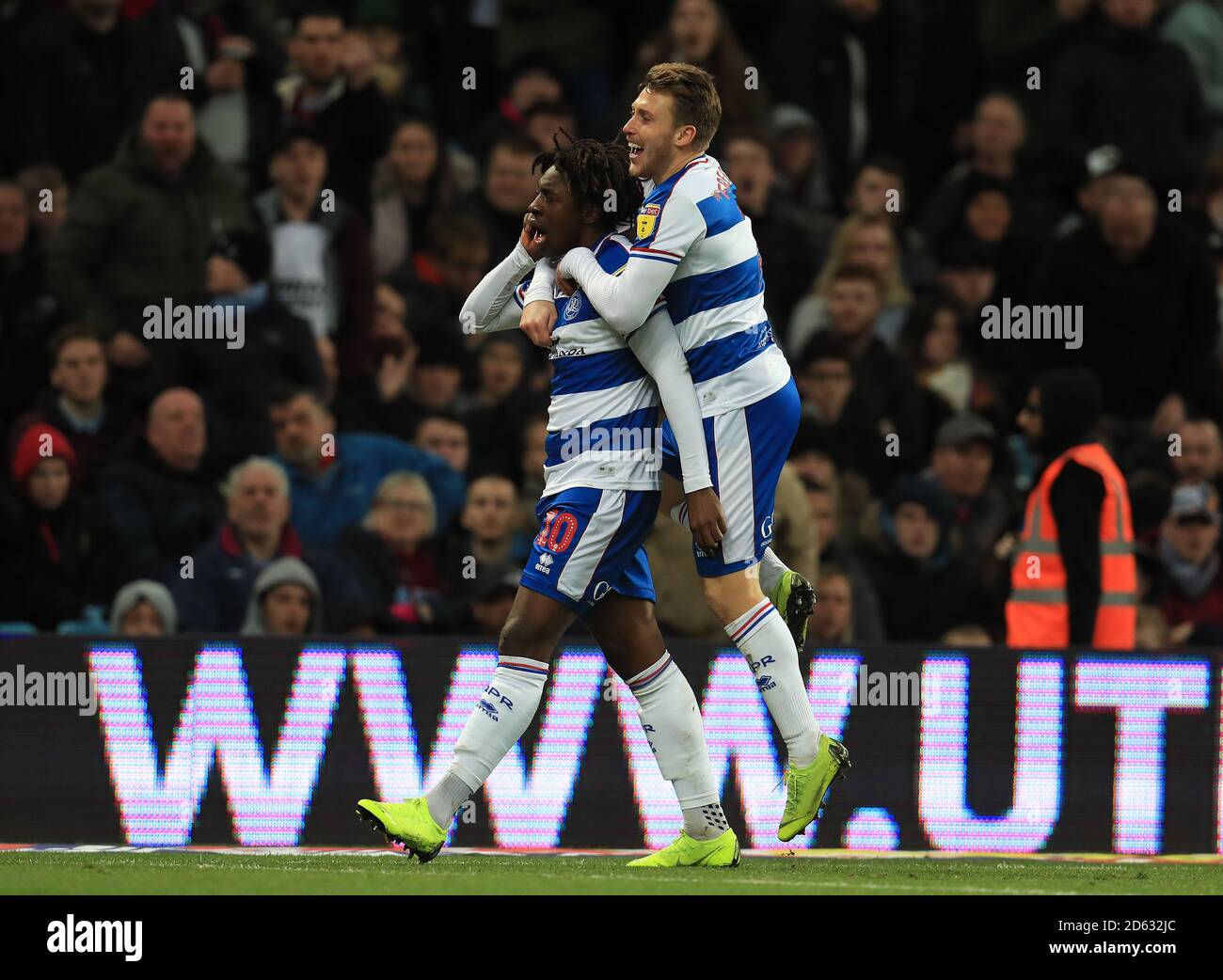 Queens Park Rangers' Eberechi Eze celebrates scoring their second goal ...