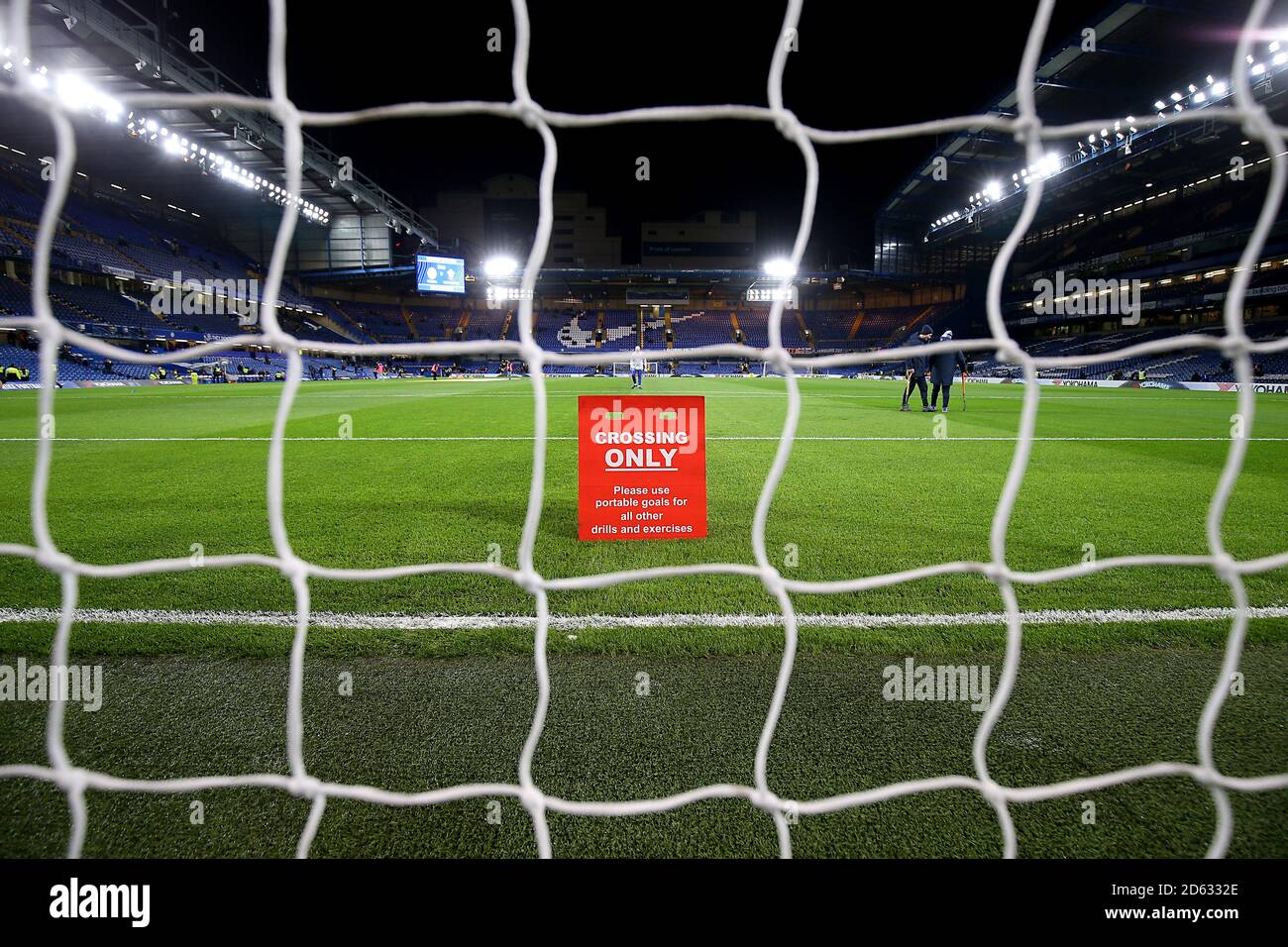Soccer football general view gv goal netting hi-res stock photography ...