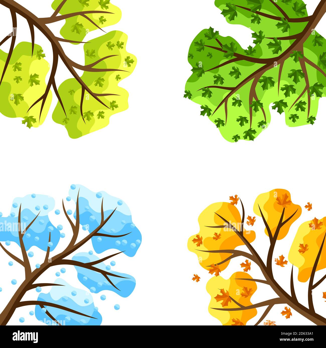 Four seasons trees background Stock Vector Image & Art - Alamy