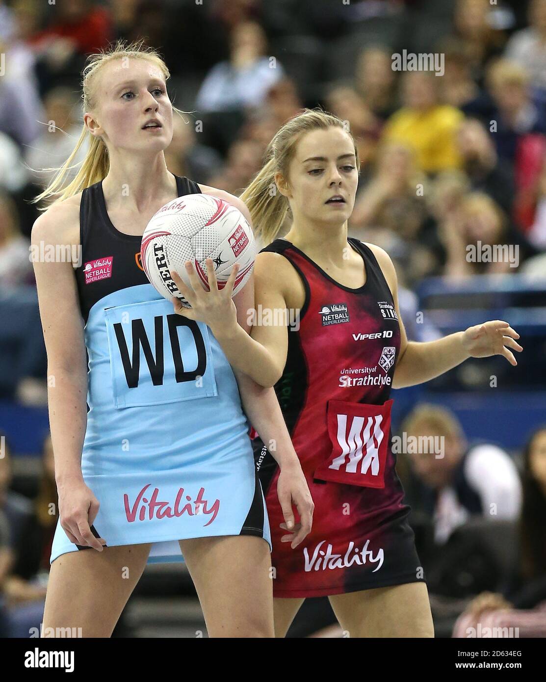 Surrey Storm's Nicole Humphrys (left) and Strathclyde Sirens' Nicola ...