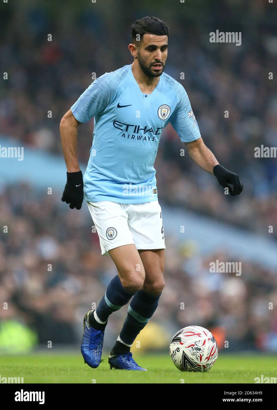 Manchester City's Riyad Mahrez in action Stock Photo - Alamy