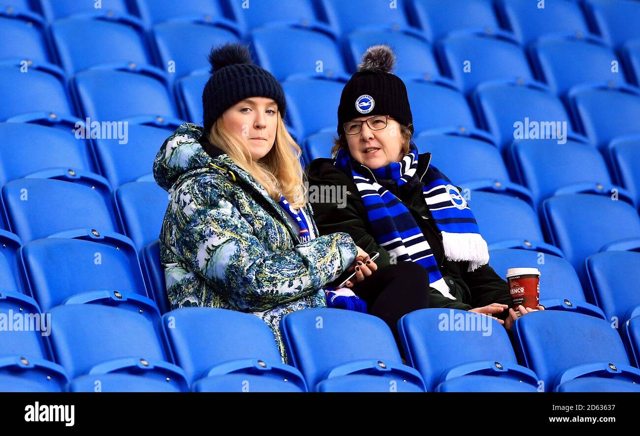 Brighton hove albion fans in stands hi-res stock photography and images ...
