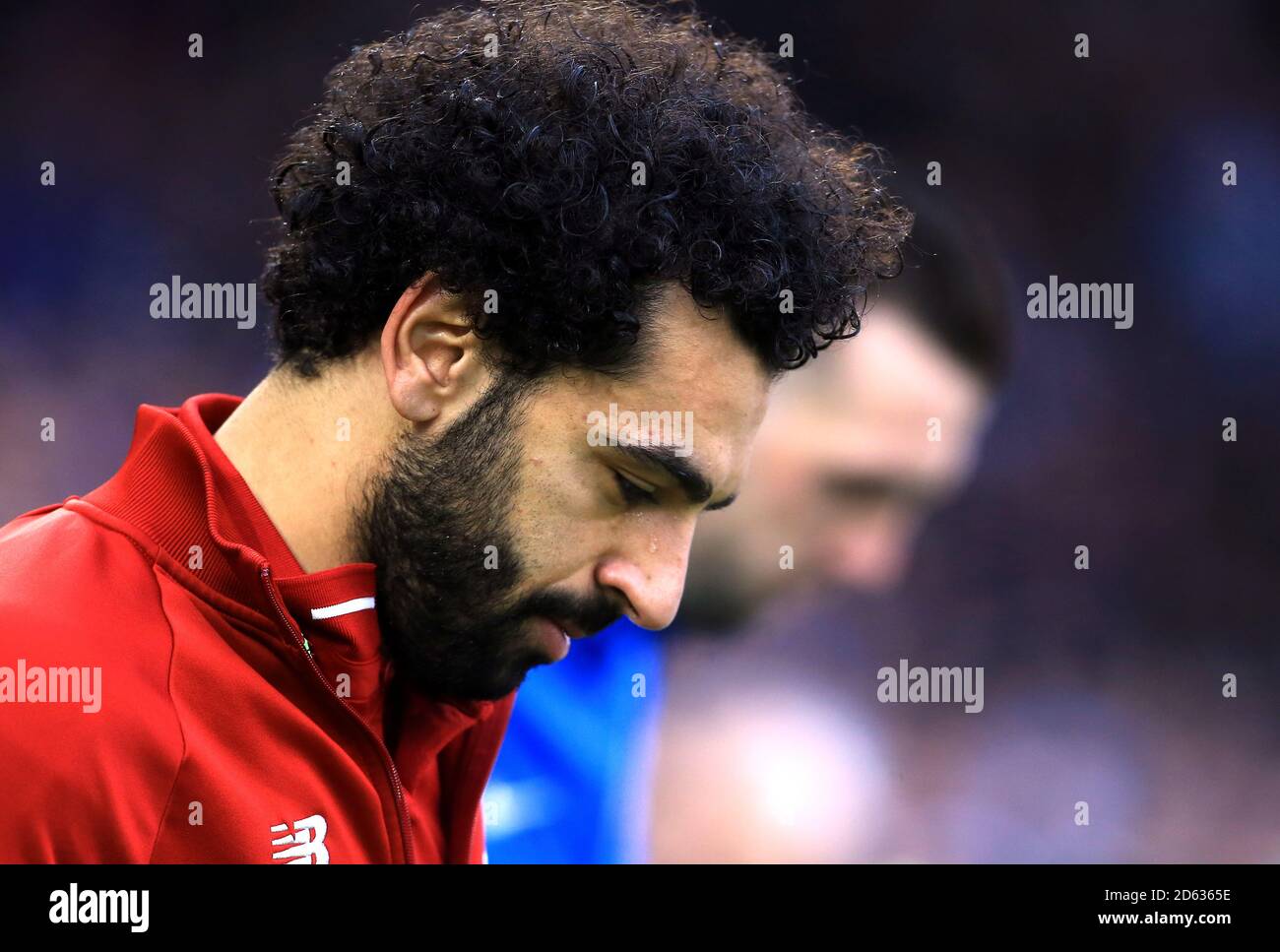 Liverpool's Mohamed Salah walks out before the match Stock Photo - Alamy