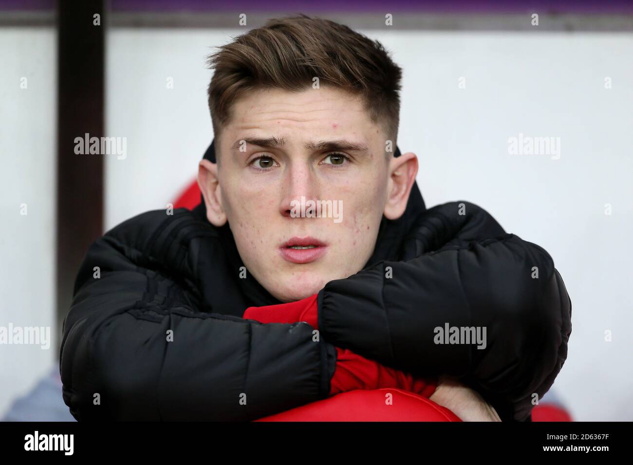 Sunderland's James Dunne on the bench Stock Photo - Alamy