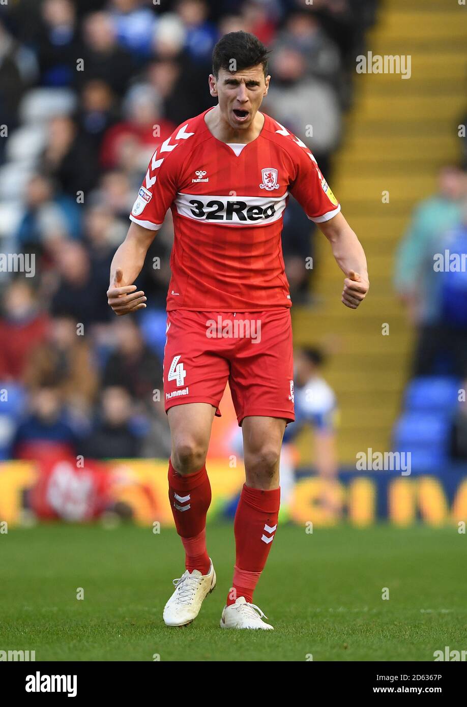 Middlesbrough's Daniel Ayala celebrates his side's first goal of the ...