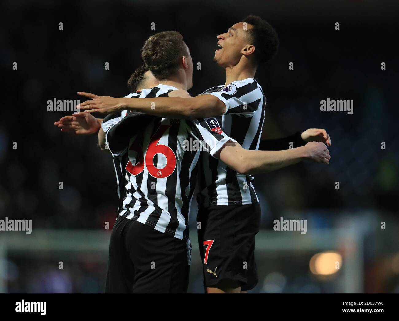 Newcastle's Sean Longstaff celebrates scoring the first goal with ...