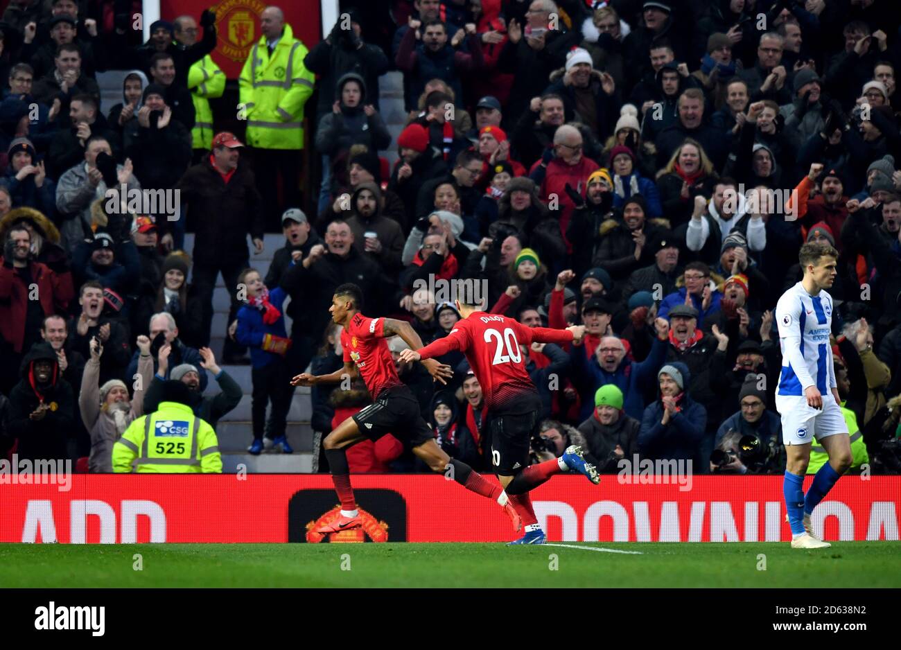 Manchester United's Marcus Rashford celebrates scoring his side's ...