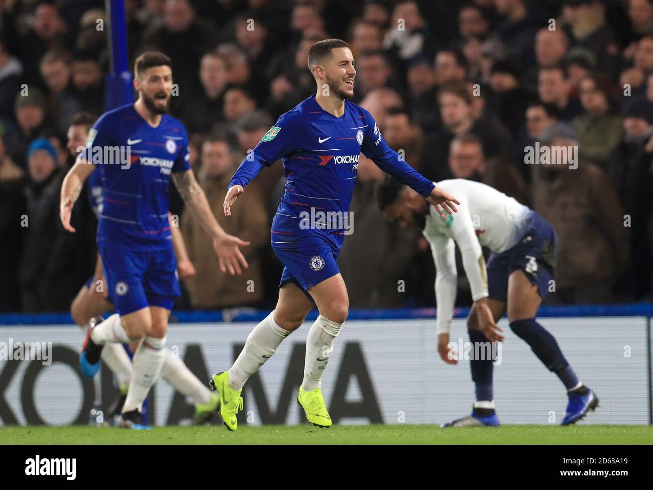 Chelseas eden hazard celebrates scoring hi-res stock photography and ...
