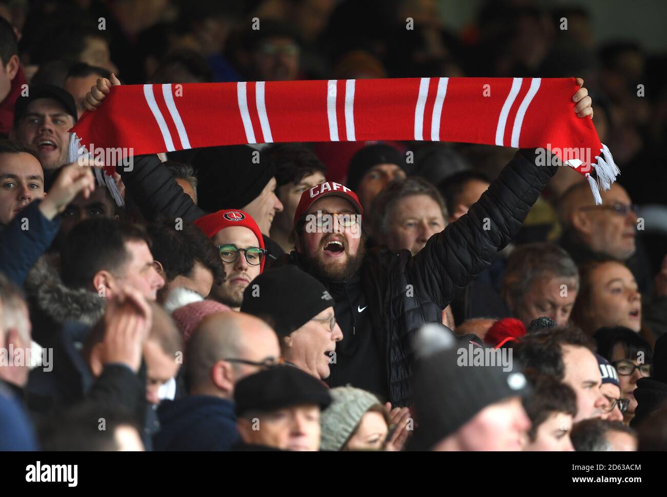 Fans show there support from the stands hi-res stock photography and ...
