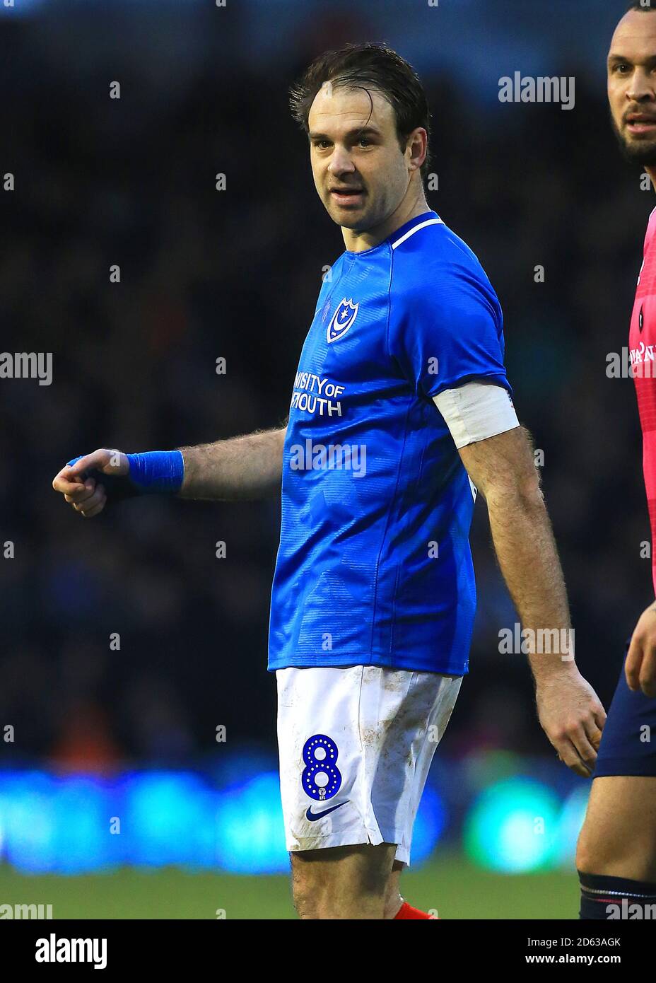 Portsmouth's Brett Pitman prepares for a corner Stock Photo - Alamy