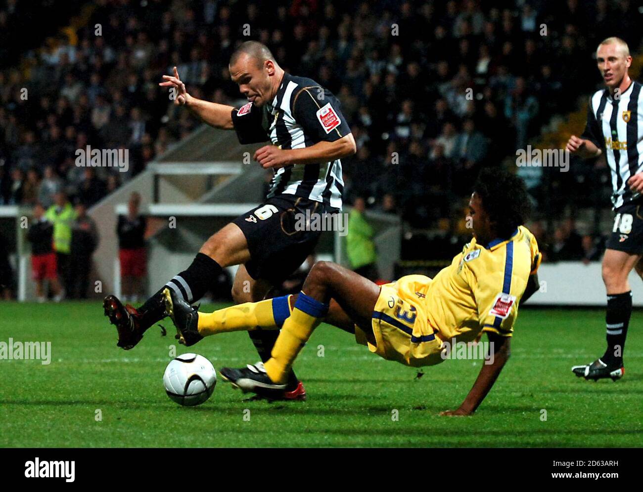 Notts County's Matt Somner and Southampton's John Viafara Stock Photo ...