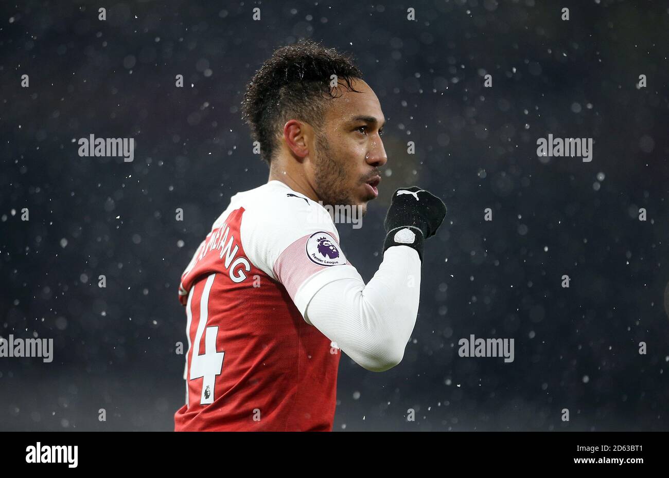 Celebrate pierre emerick aubameyang not pictured scoring hi-res stock ...