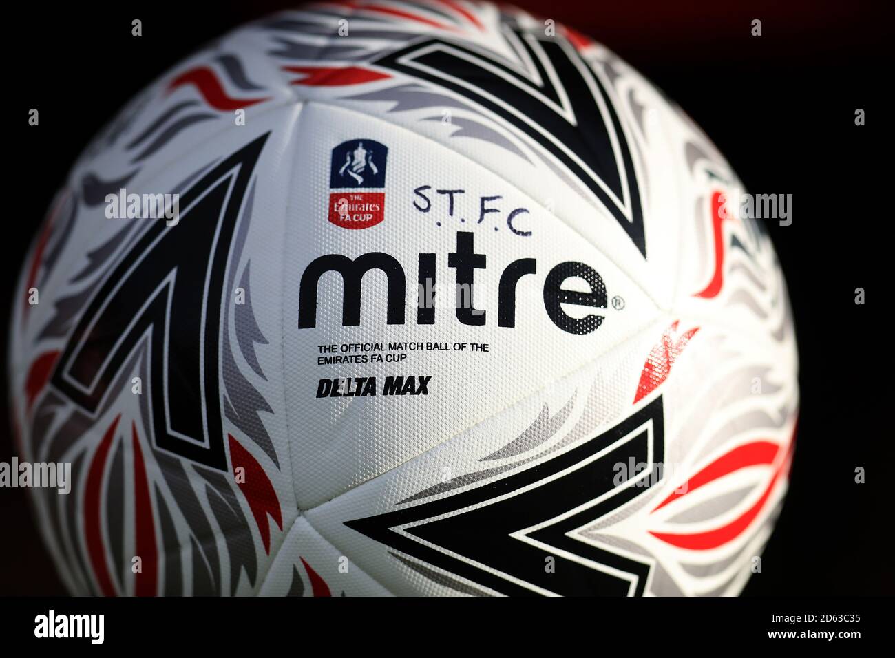 A view of the official fa cup match ball hi-res stock photography and ...