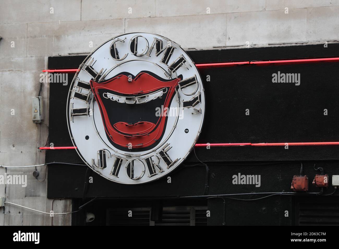 A view of the sign for The Comedy Store, Soho, London Stock Photo - Alamy