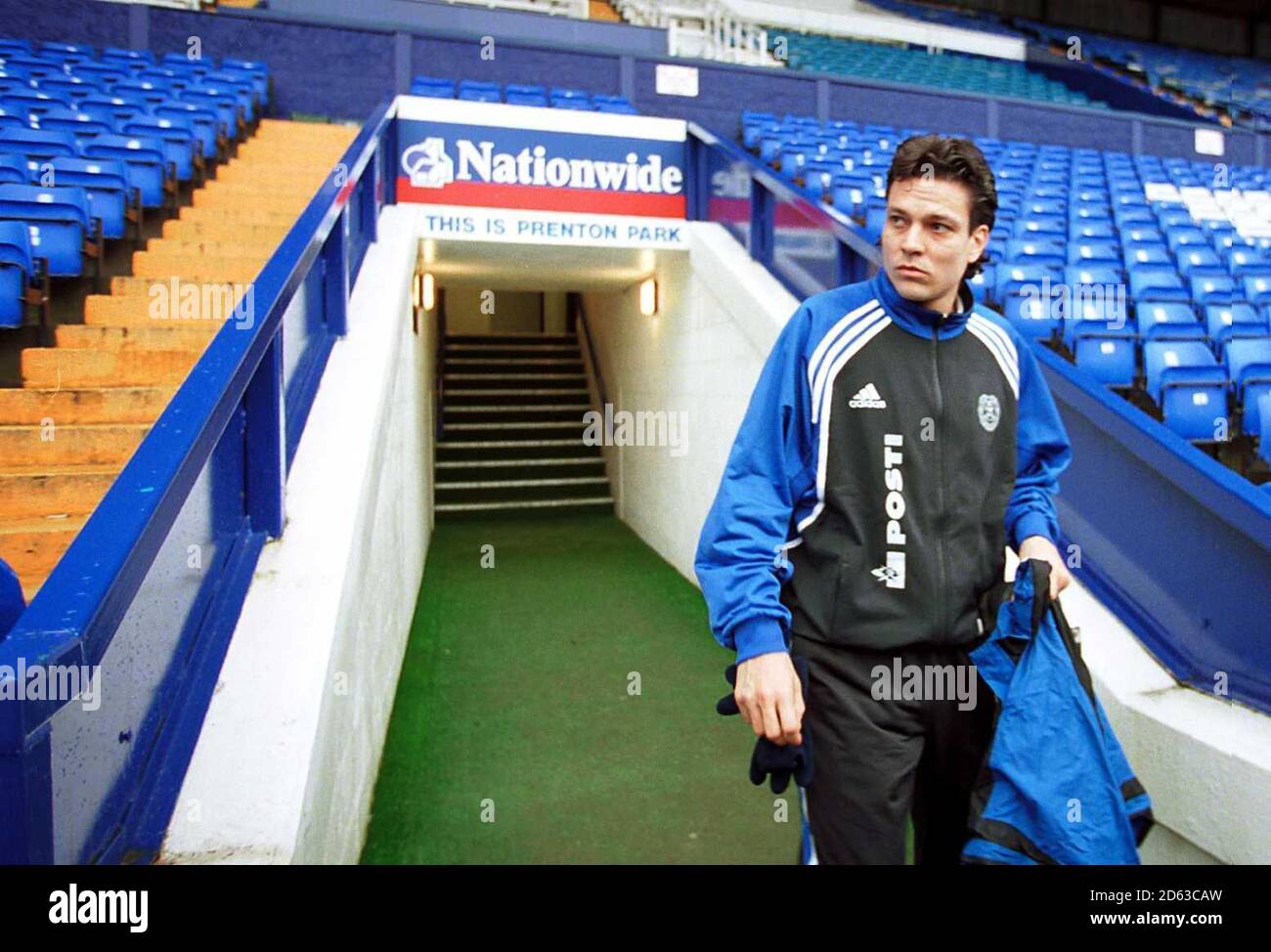 Jari Litmanen the Liverpool striker, enters Prenton Park home of ...