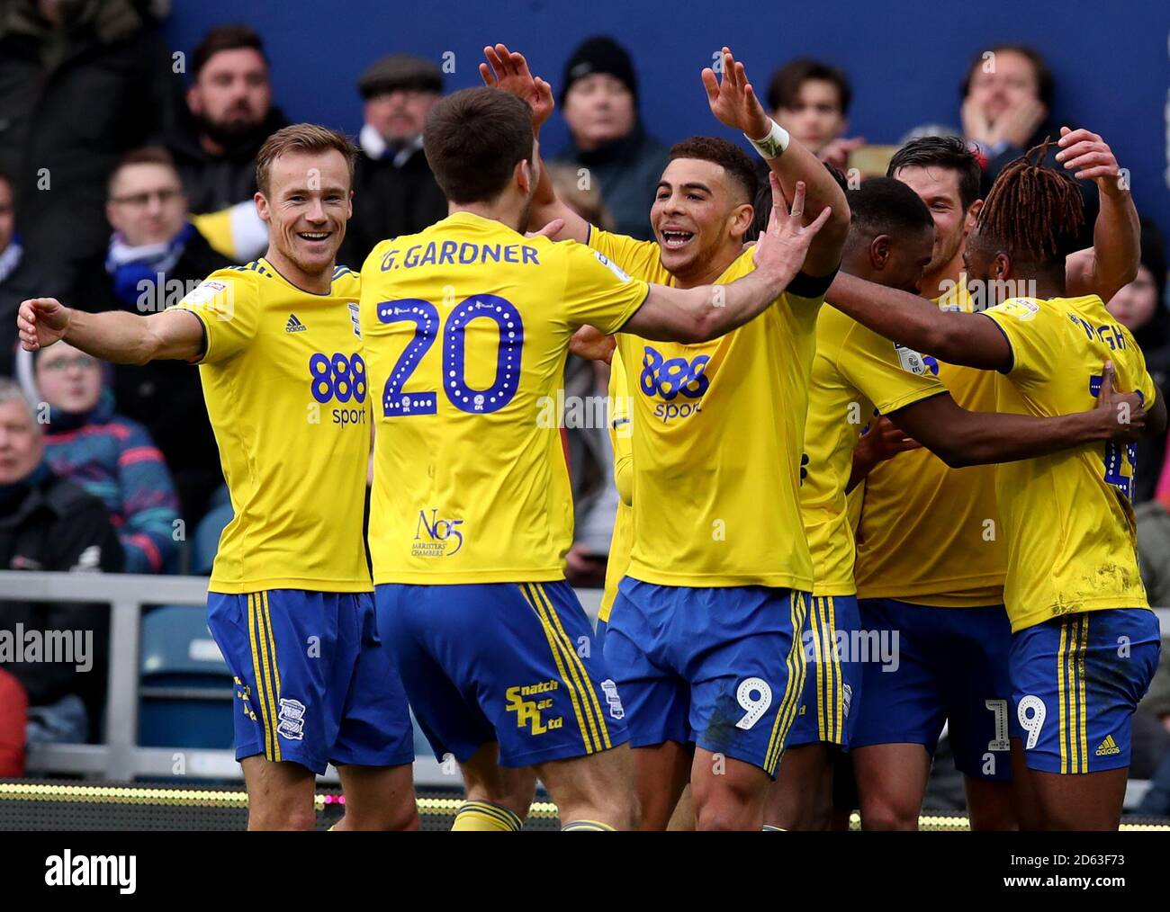 Birmingham City's Che Adams celebrates scoring his sides fourth goal ...