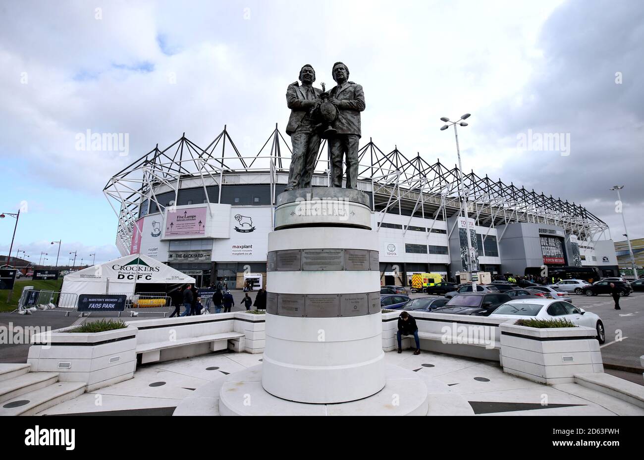 A general view of the Statue of former Derby County manager Brian ...