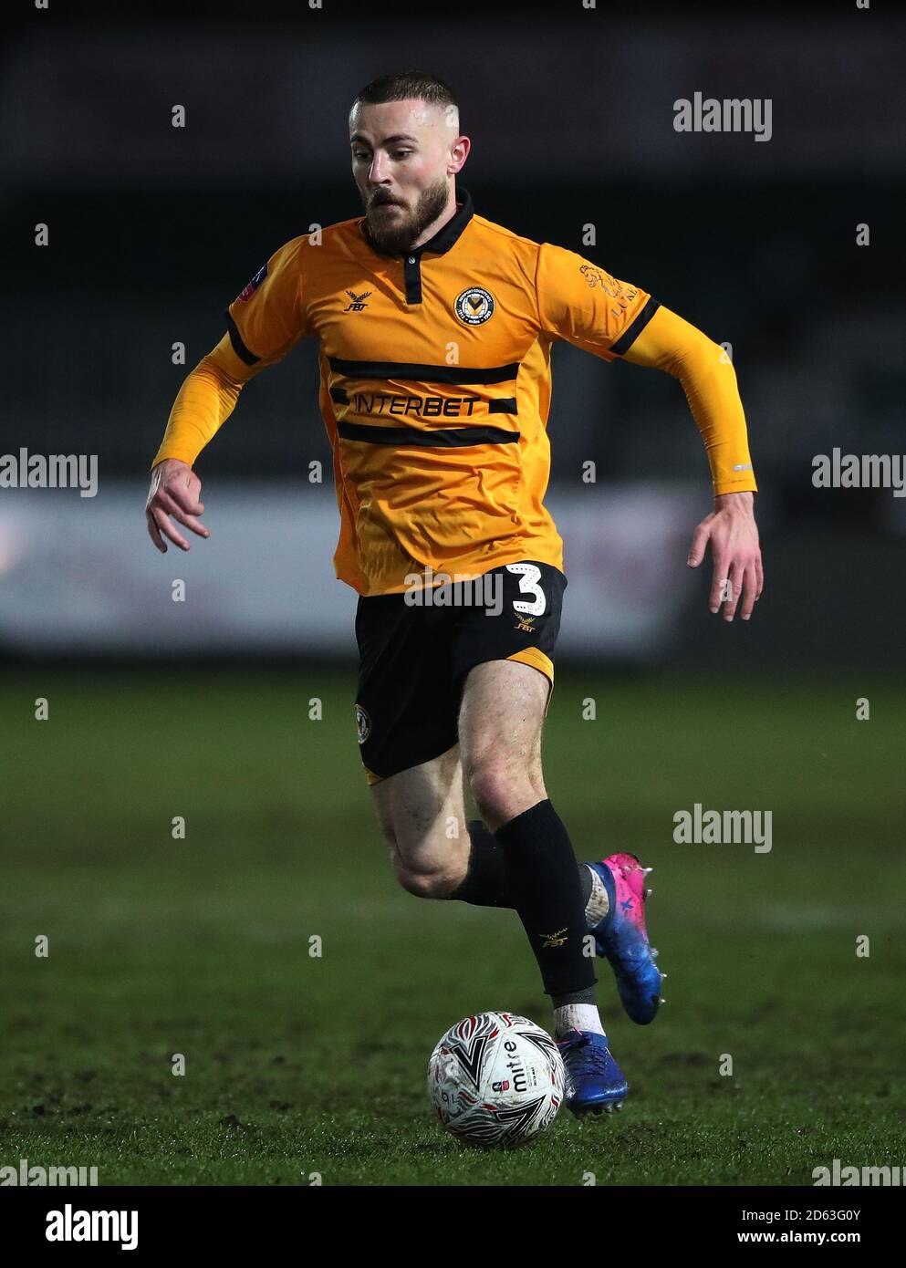 Newport County's Dan Butler Stock Photo - Alamy