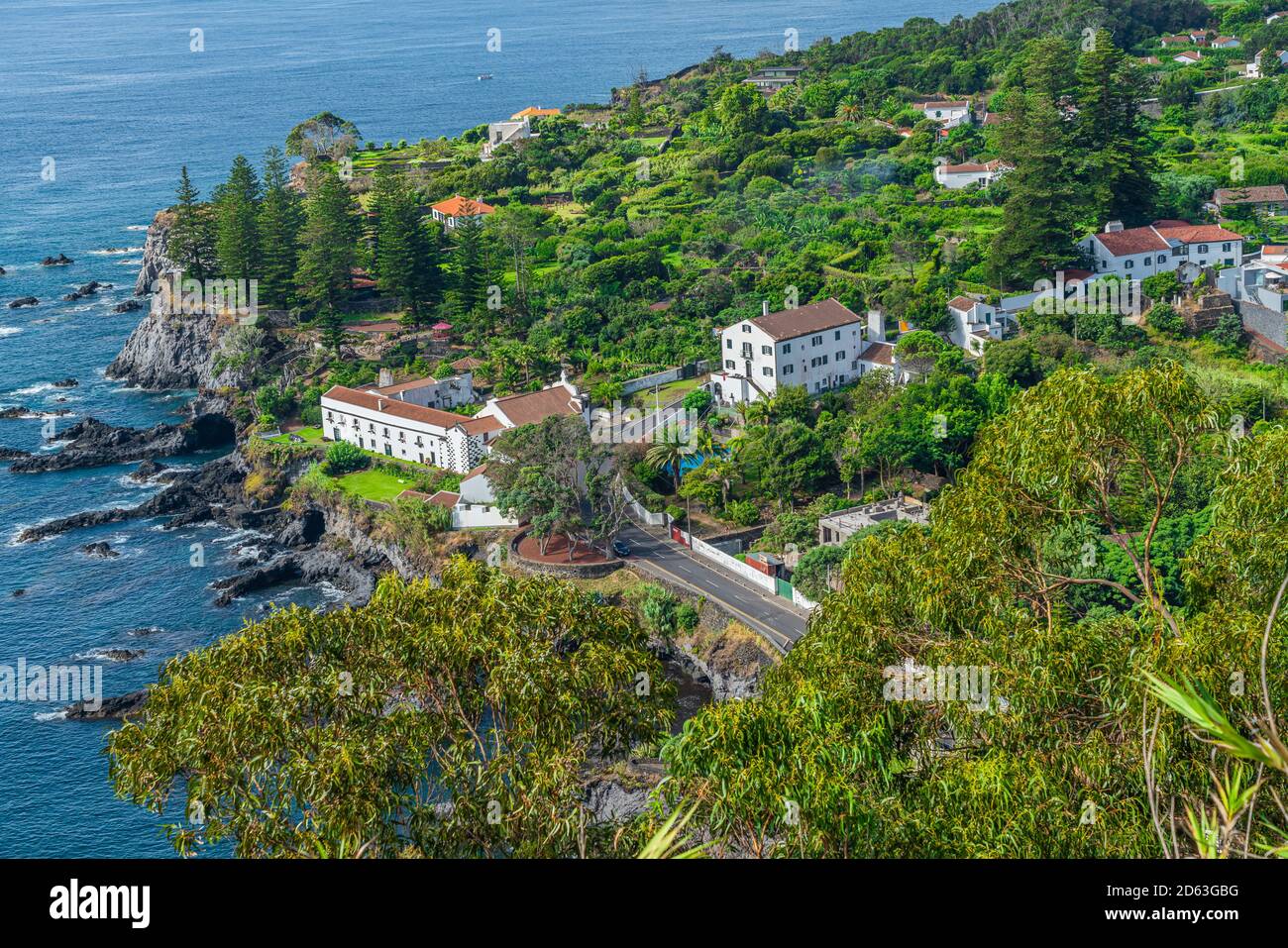 Natural Pool in Caloura - Azores - Portugal Stock Photo - Alamy