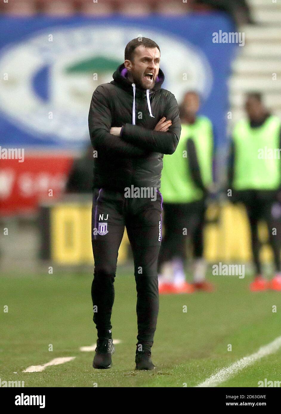 Stoke City manager Nathan Jones on the touchline Stock Photo - Alamy