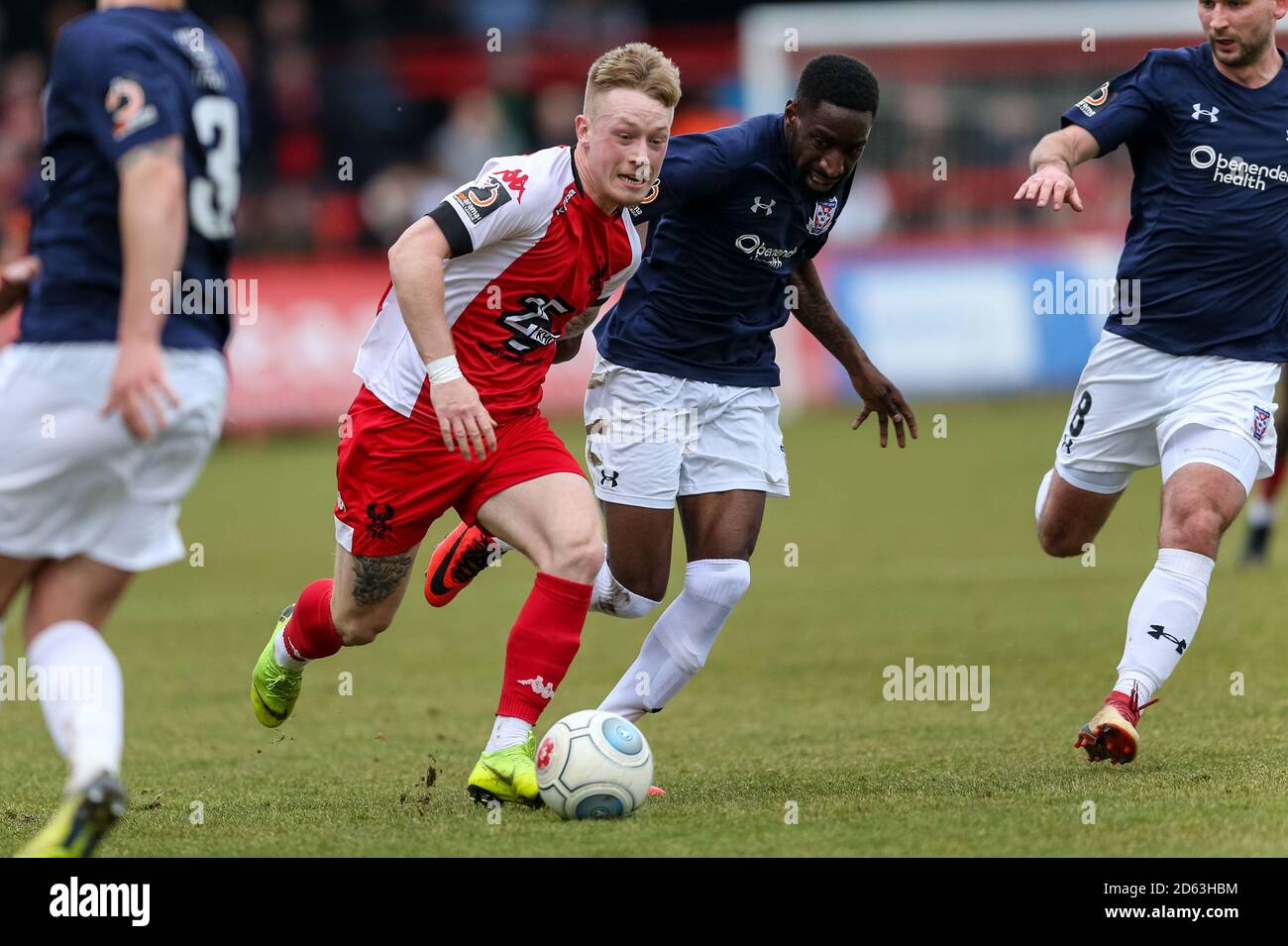 Kidderminster Harriers' Nick Clayton-Phillips and York City's Adriano ...