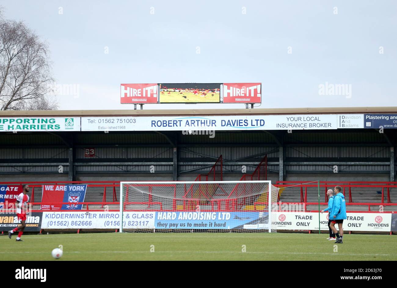 A view of the big screen at Aggborough Stadium Stock Photo - Alamy