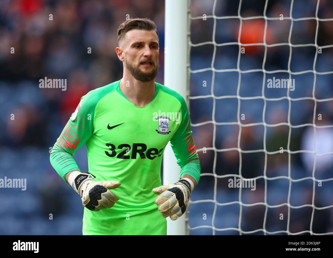 Preston North End goalkeeper Declan Rudd Stock Photo - Alamy