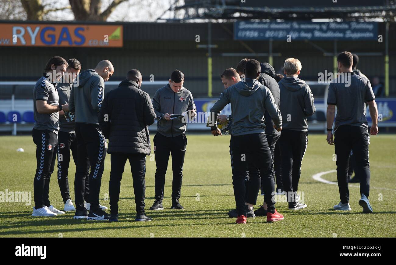 Pre match pitch walk hi-res stock photography and images - Alamy