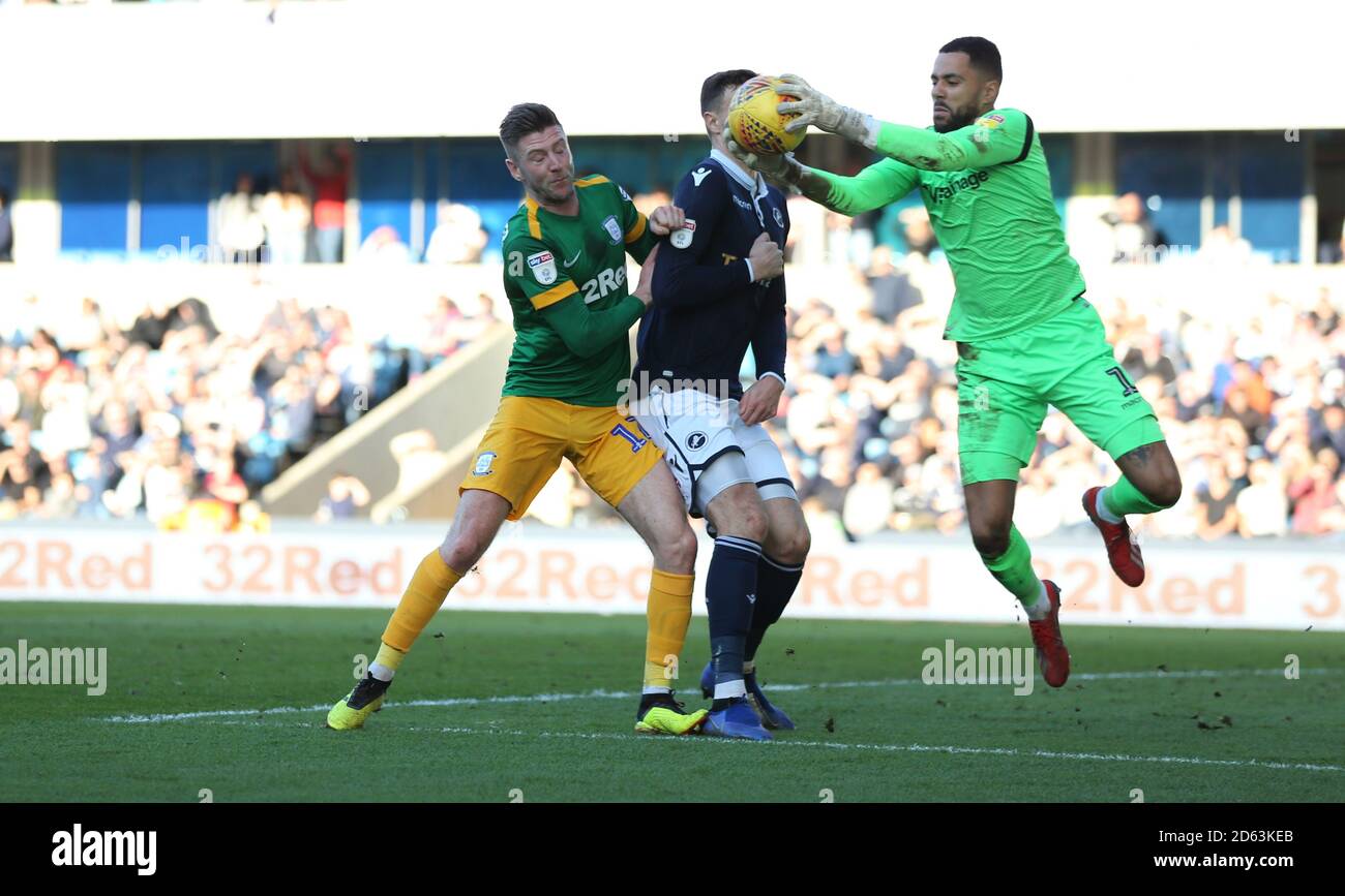 Millwall's goalkeeper Jordan Archer saves a shot Stock Photo - Alamy