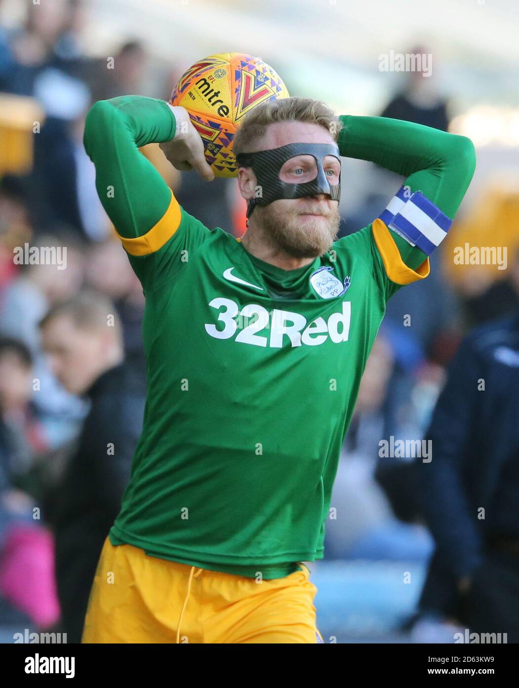 Preston's captain Tom Clarke takes the ball Stock Photo - Alamy
