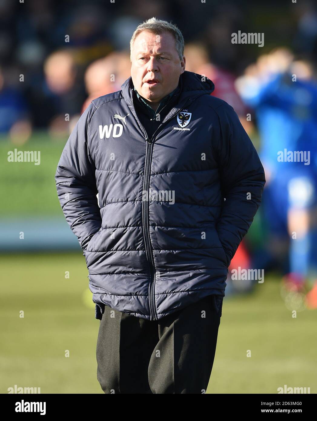 AFC Wimbledon Manager Wally Downes Stock Photo - Alamy