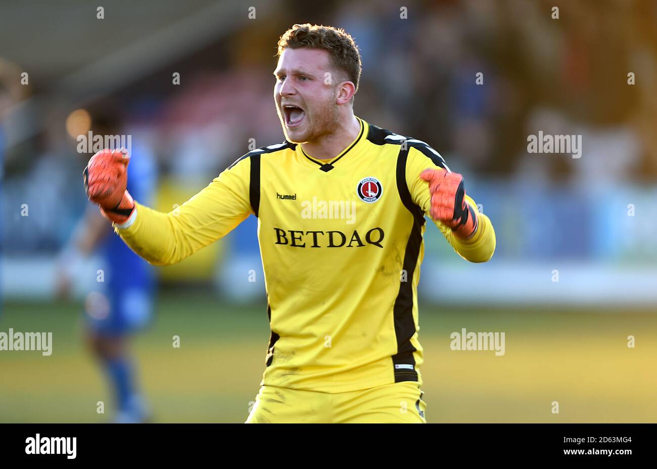 Charlton Athletic goalkeeper Dillon Phillips celebrates after the final ...