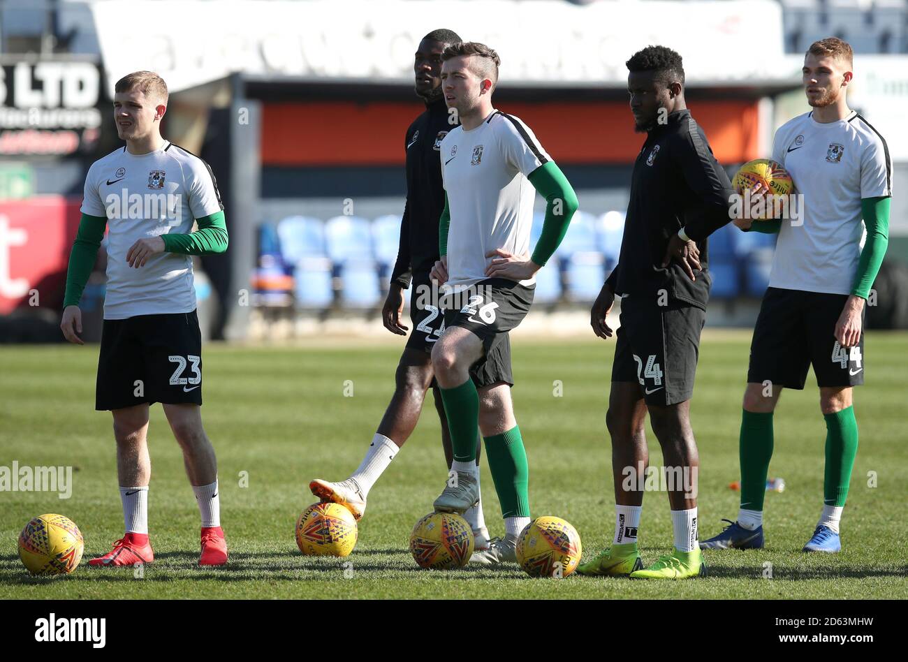 (left to right) Coventry City's Luke Thomas, Amadou Bakayoko, Jordan ...