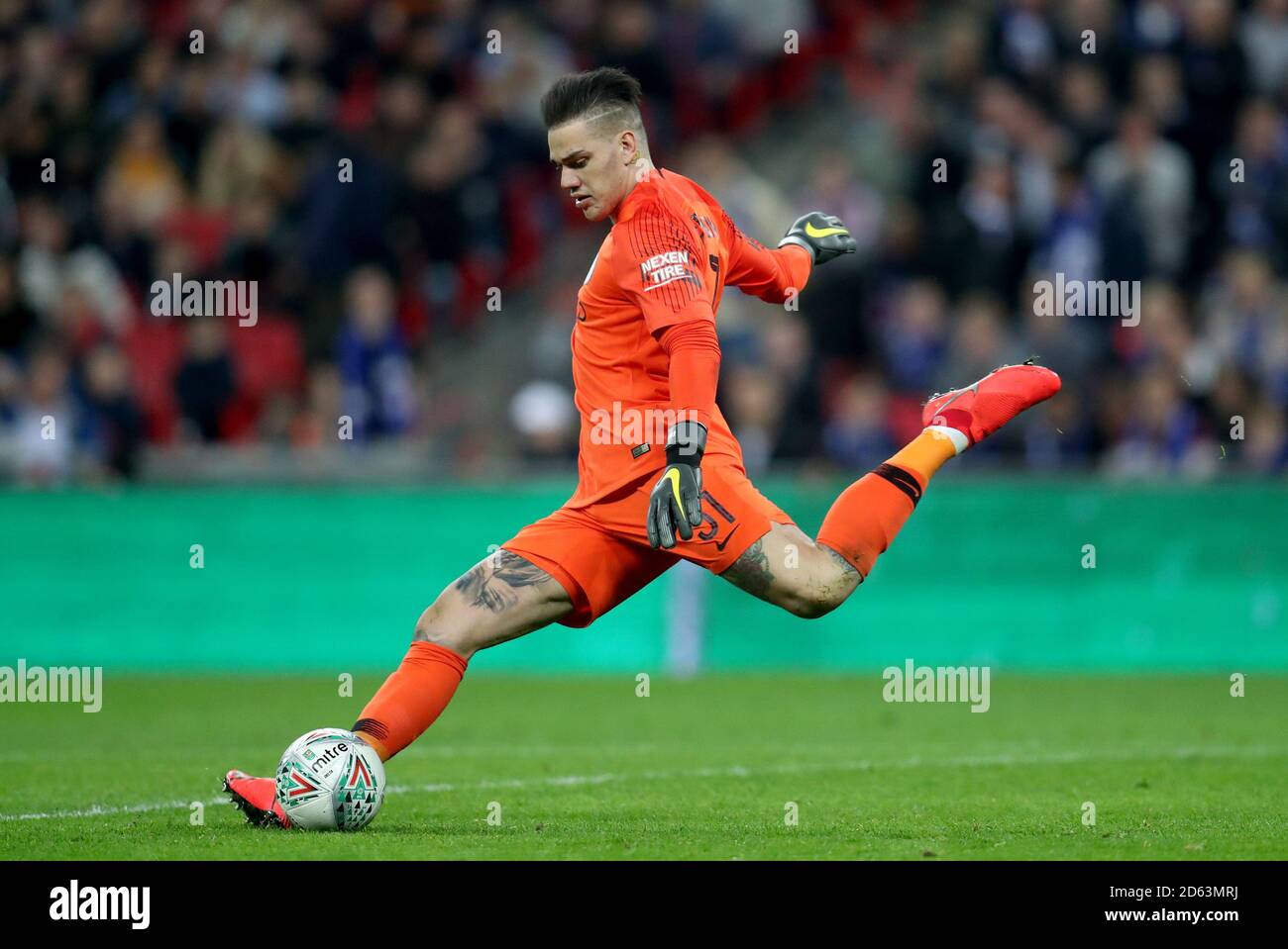 Manchester City goalkeeper Ederson in action Stock Photo - Alamy