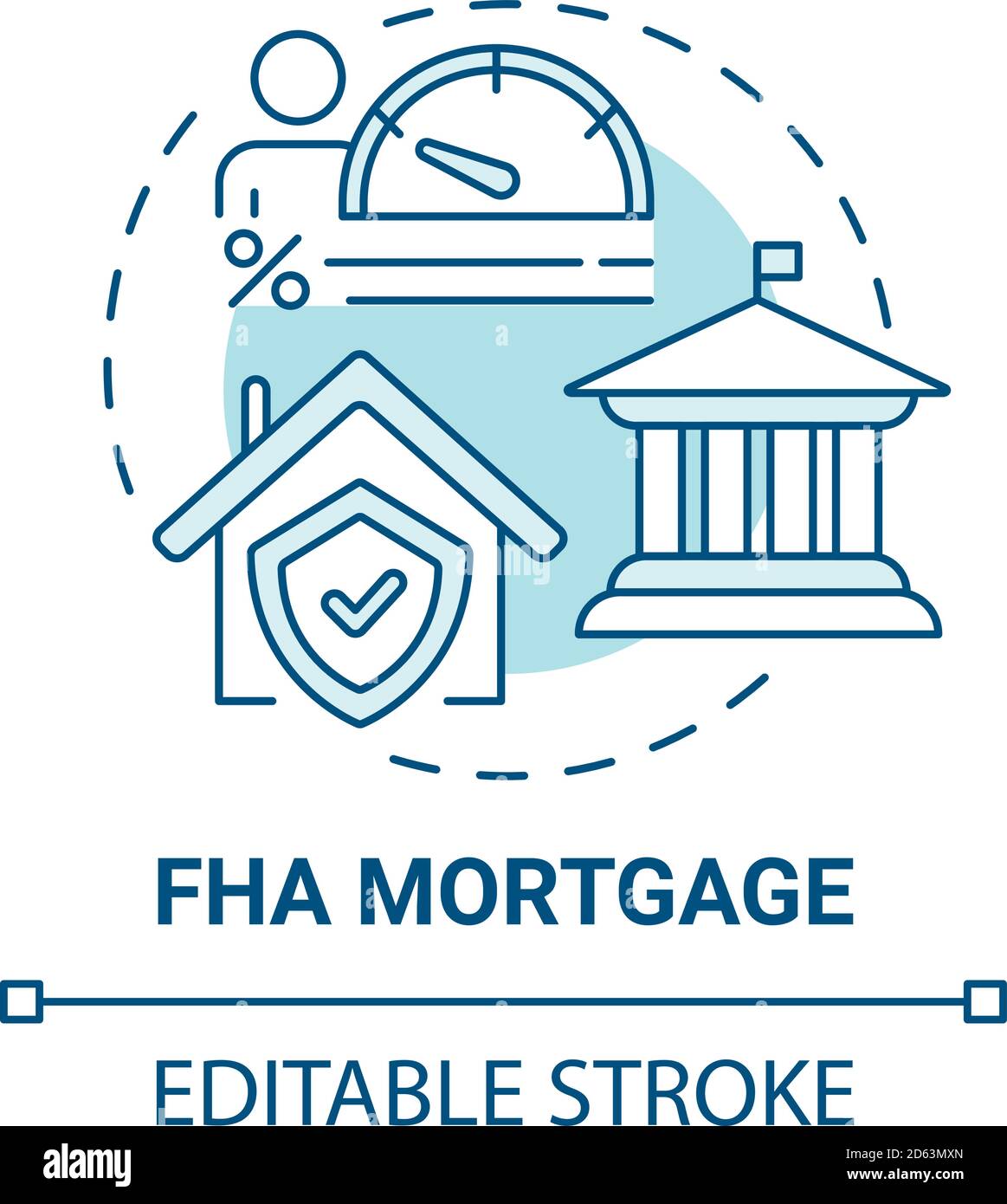 FHA mortgage concept icon Stock Vector Image & Art - Alamy
