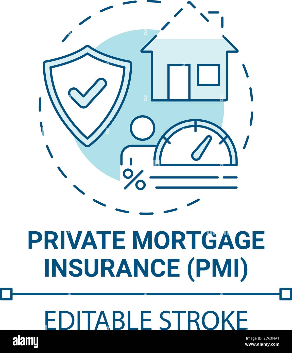 Private mortgage insurance concept icon Stock Vector Image & Art - Alamy
