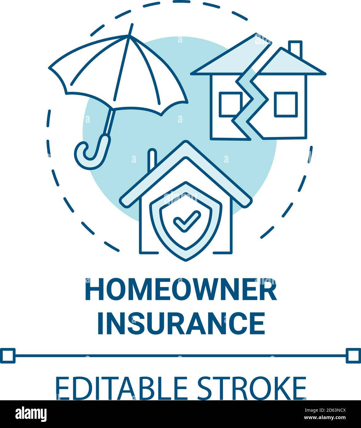 Homeowner insurance concept icon Stock Vector Image & Art - Alamy