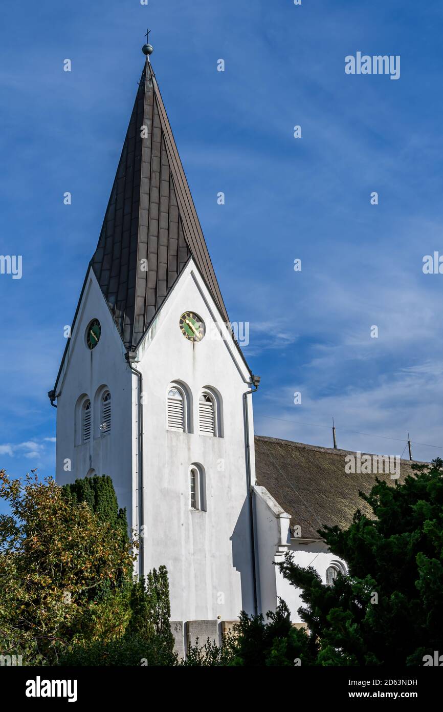 The church of St. Clement , Nebel, Amrum island, Germany. Amrum's ...