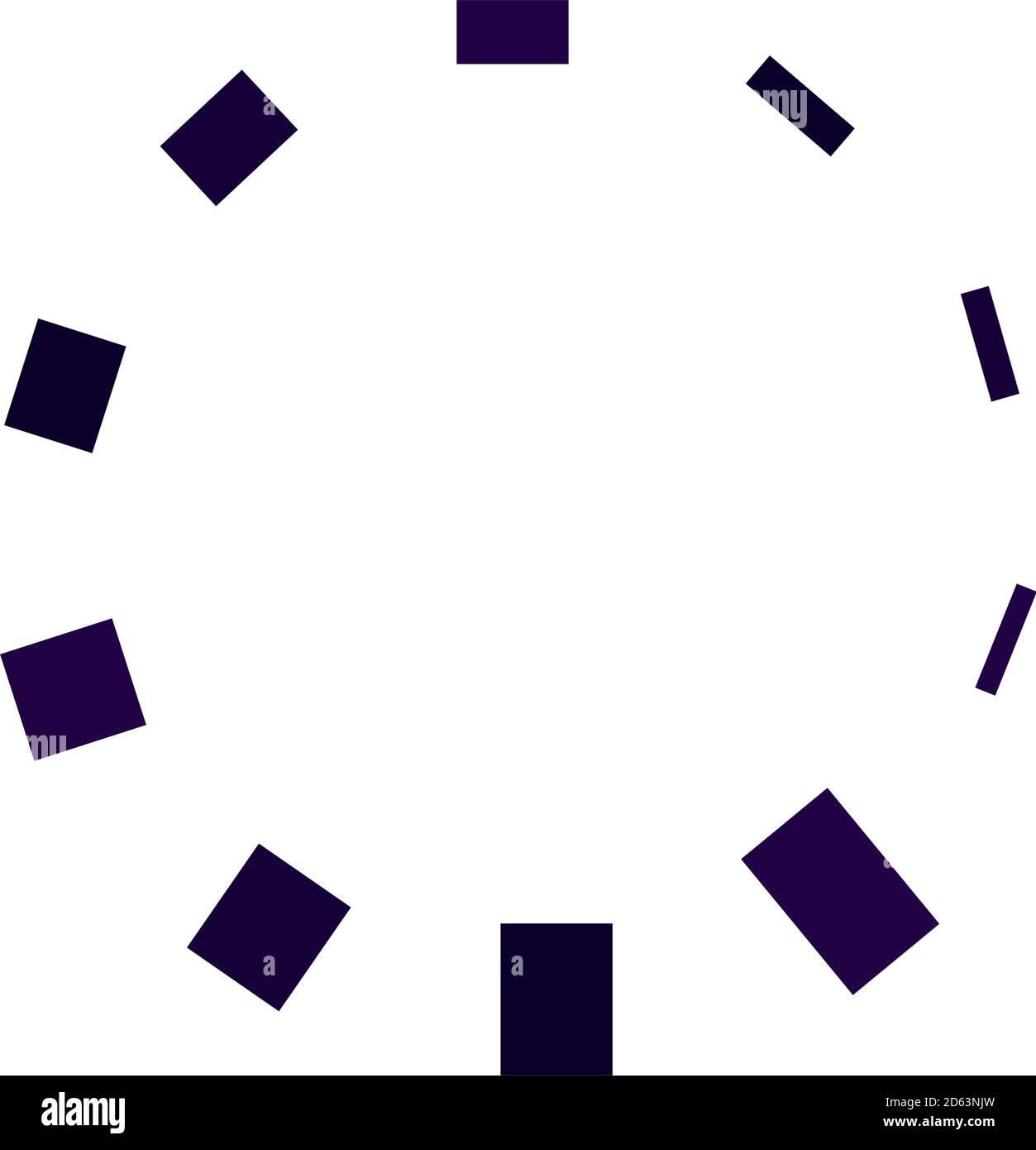 squares shaped circle isolated white background vector illustration ...