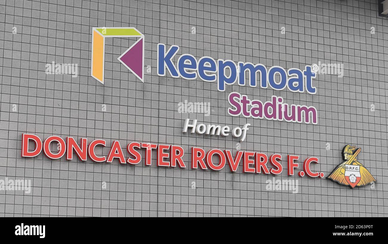 A general view of the Keepmoat Stadium, home of Doncaster Rovers Stock ...