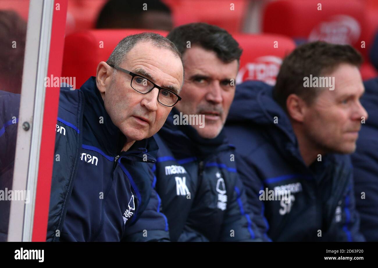 Nottingham Forest's Manager Martin O'Neill and assistant manager Roy ...