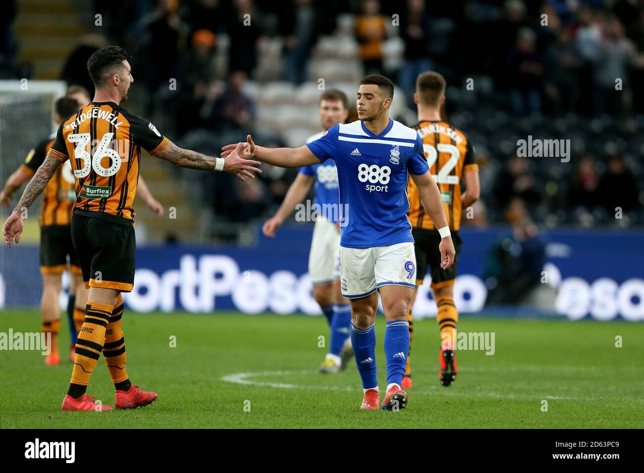 Hull City's Liam Ridgewell and Birmingham City's Che Adams after the ...