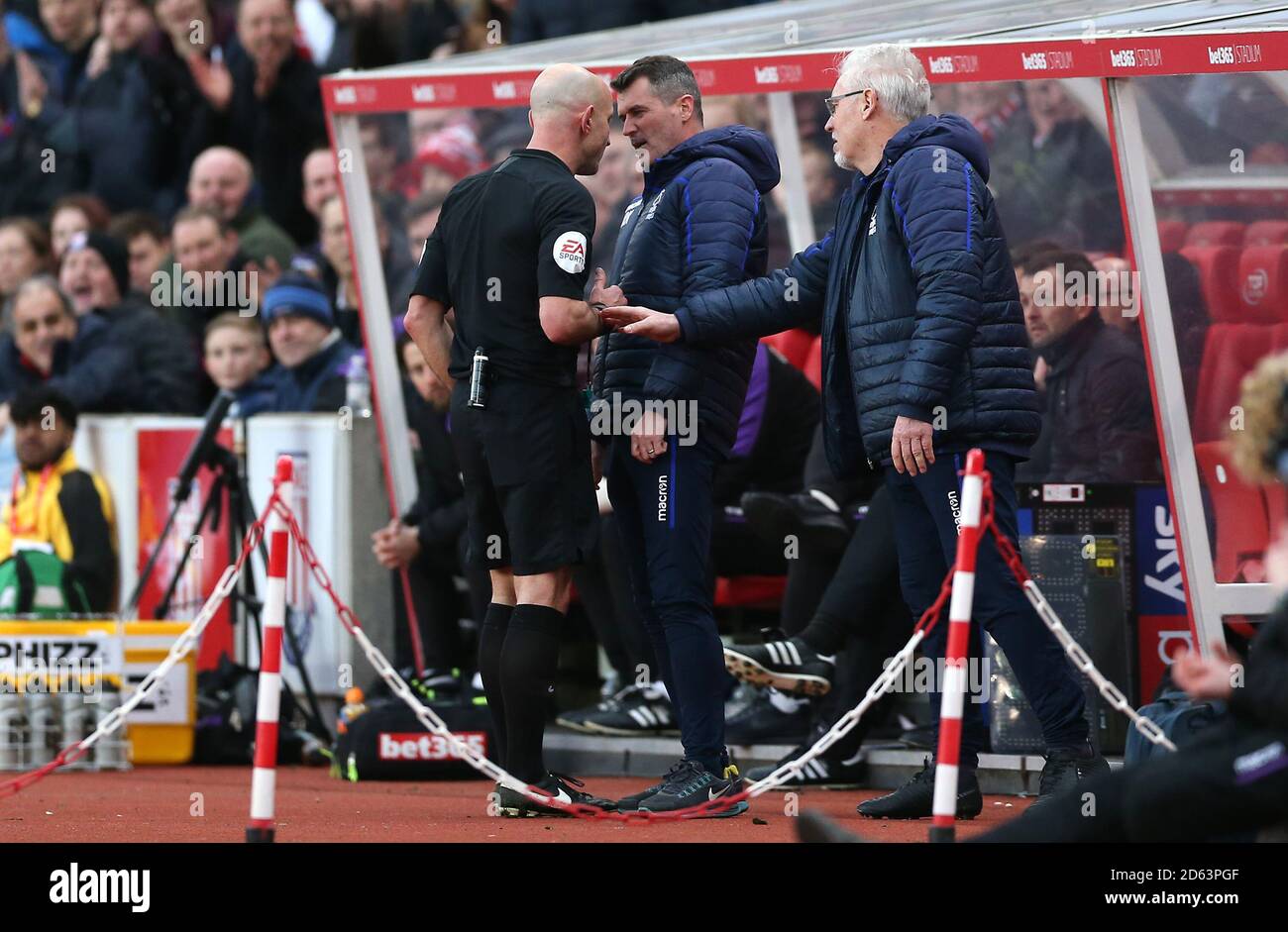 Nottingham Forest assistant Manager Roy Keane is cautioned by Match ...