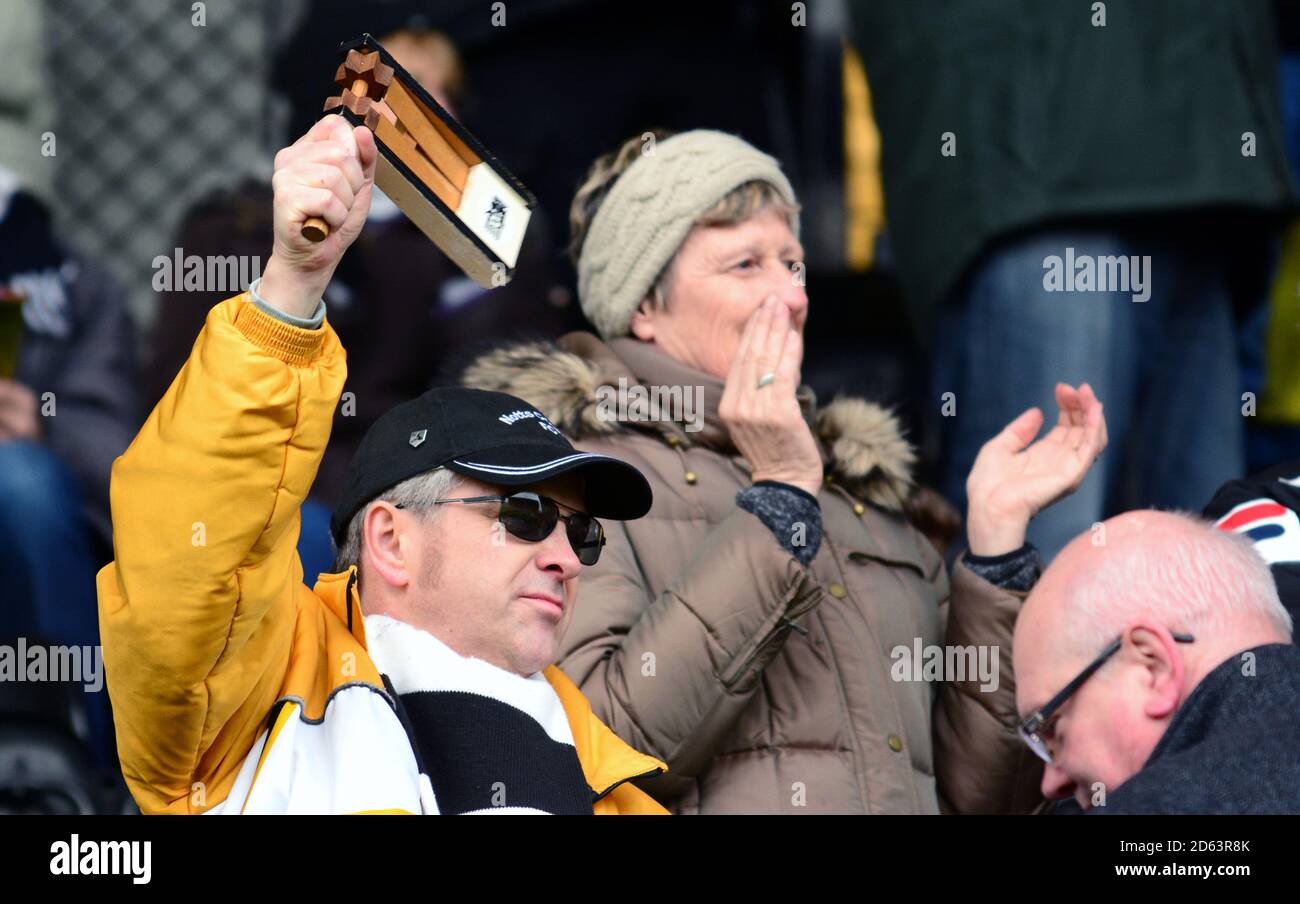 A fan in the stands shows his support Stock Photo - Alamy