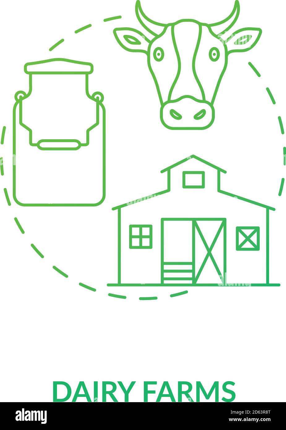 Dairy farms concept icon Stock Vector Image & Art - Alamy