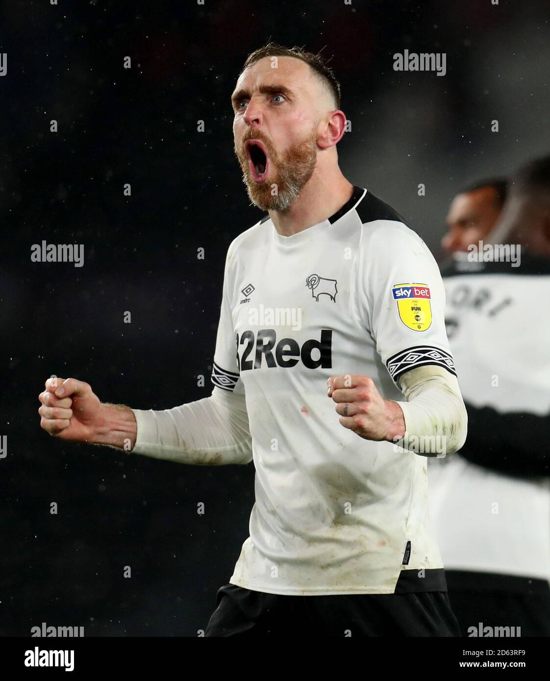 Derby County's Richard Keogh celebrates at the final whistle Stock ...