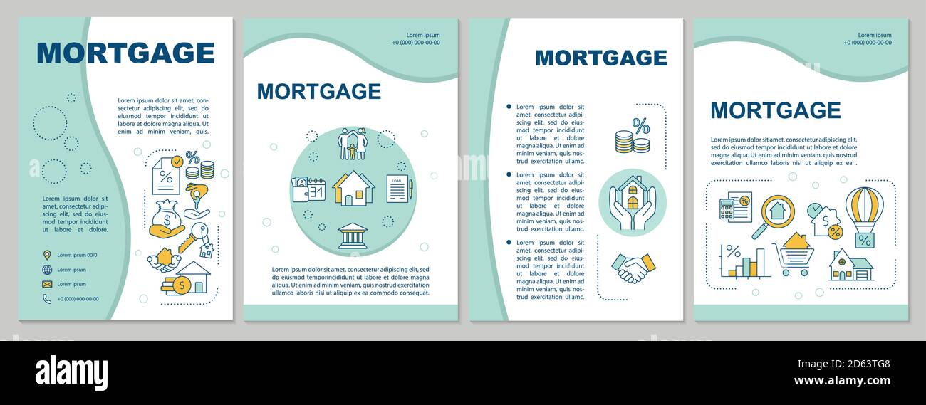Mortgage process brochure template Stock Vector Image & Art - Alamy