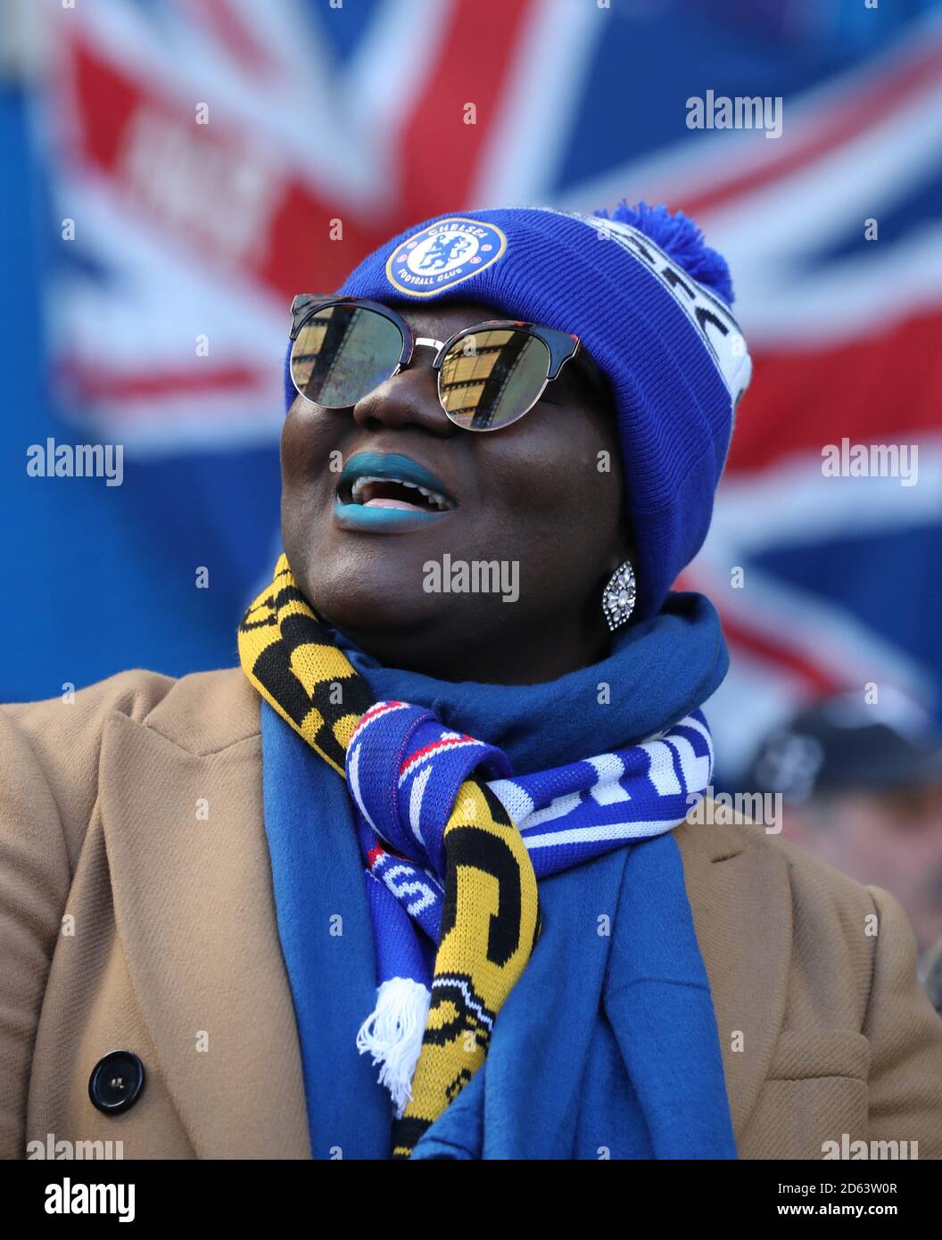 Chelsea fan the premier league match at stamford bridge hi-res stock ...