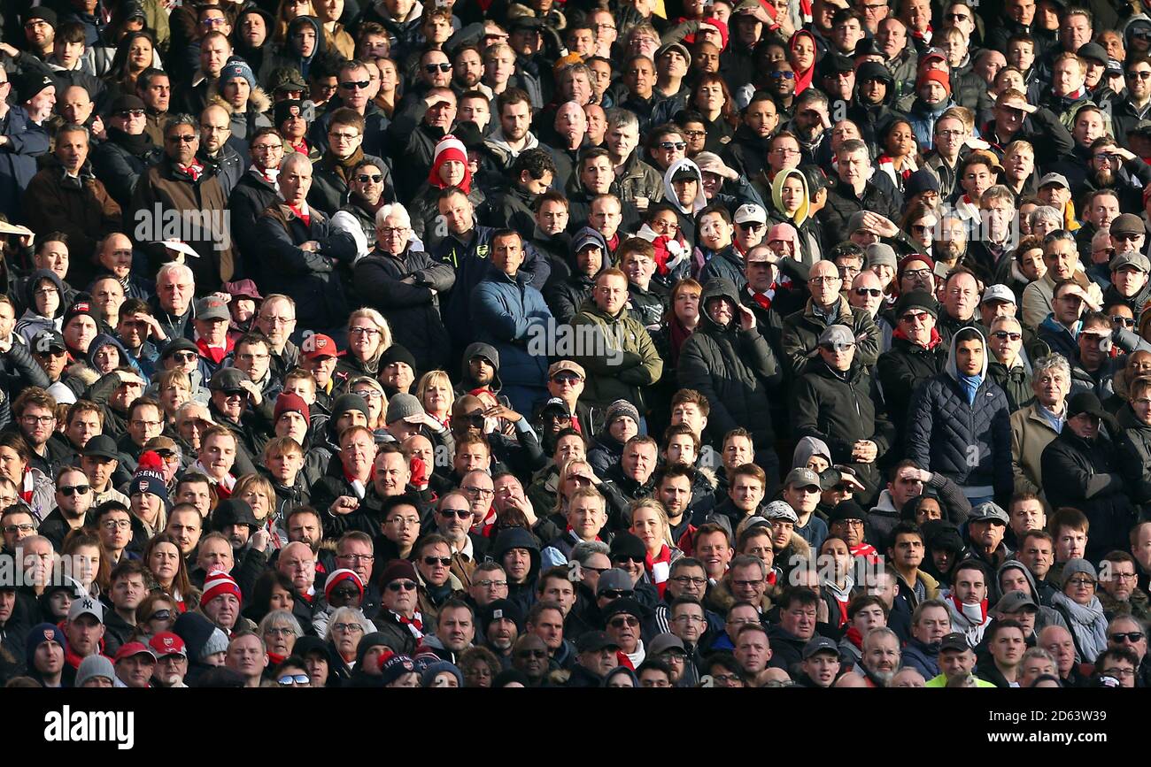 Arsenal fans during the game hi-res stock photography and images - Alamy