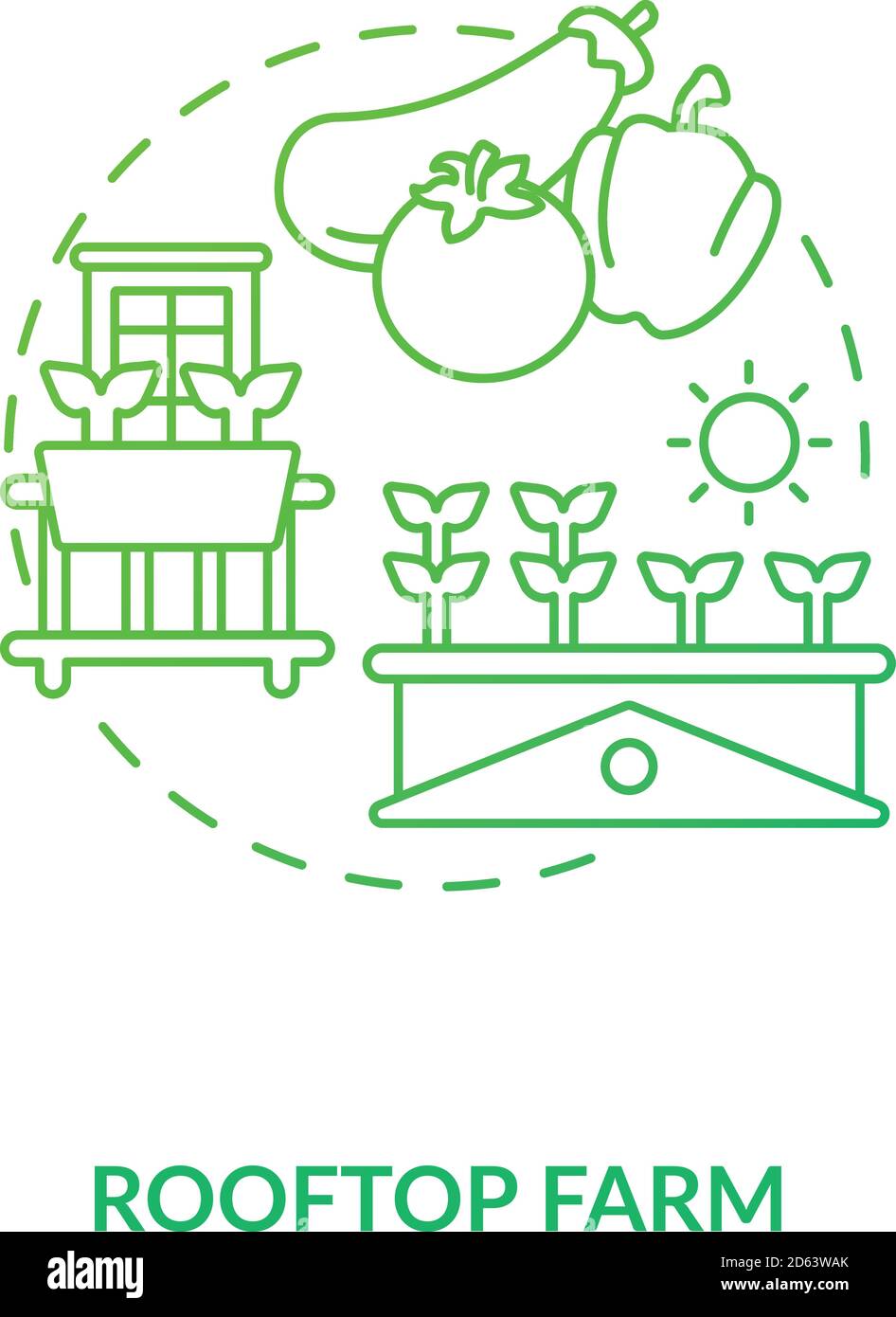 Rooftop farm concept icon Stock Vector Image & Art - Alamy